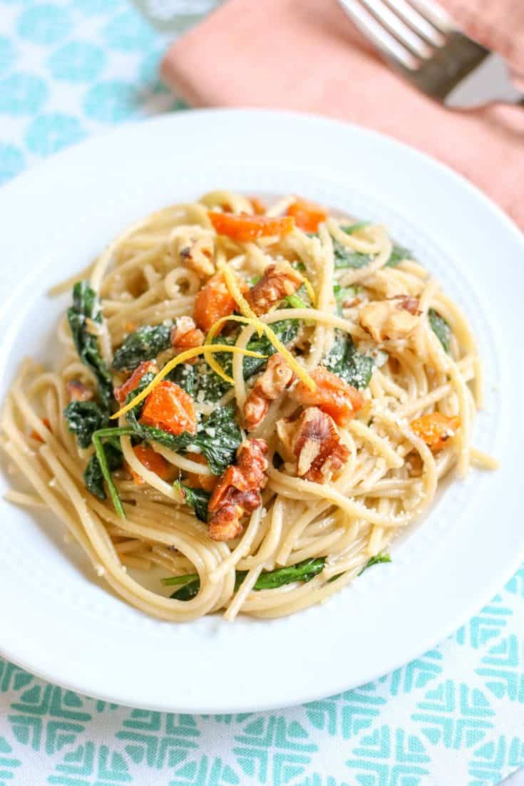 Butternut Squash Recipe: Butternut Squash Walnut Spaghetti