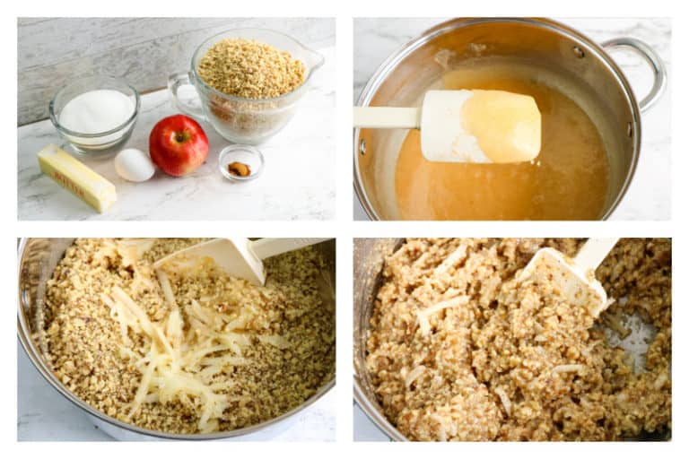 Easter Nut Roll Recipe with Chopped Apple and Nut Filling