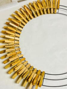Clothespin Wreath DIY | Confessions of an Overworked Mom